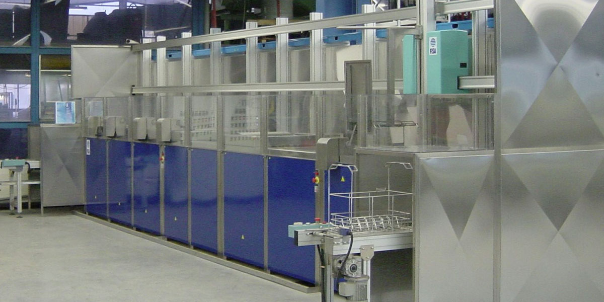 Our ultrasonic cleaning machines, bespoke design for our customers